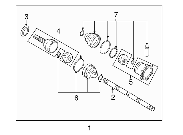 2009-2024 Nissan GT-R Axle Assembly 39600-80B0C | Team Nissan Inc.