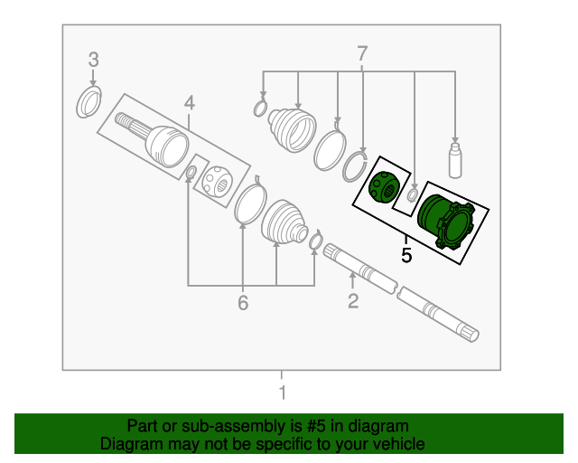 39711-80B0A - Inner Joint 2015-2024 Nissan GT-R | Nissan Parts ...