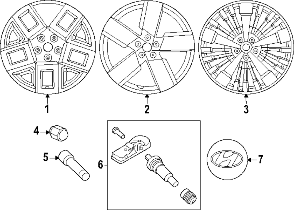 2024-2025 Hyundai Santa Fe Wheel, Alloy 52910-P6210 | OEM Parts Online