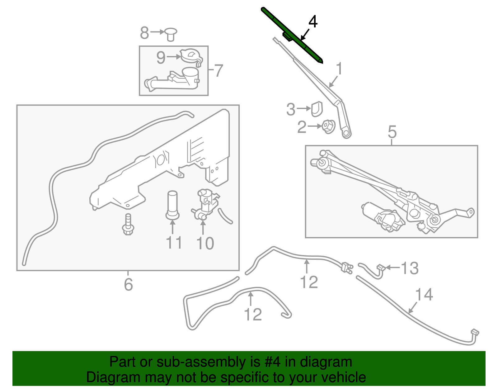 28890-1LB0E - Windshield Wiper Blade 2020-2024 Nissan Armada ...