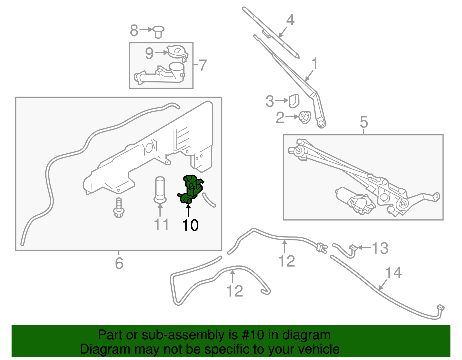 2003-2024 Nissan Washer Pump 28920-CA000 | Nissan Parts Central