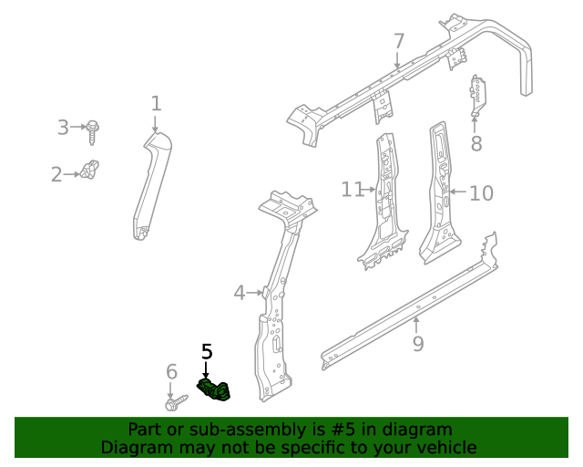 2022-2023 Ford Bronco Lower Bracket N2DZ-16A038-A | AwesomeParts.com