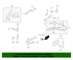 82610-1R010-CR - Interior Door Handle 2012-2014 Hyundai Accent ...