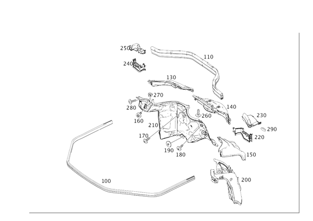166-887-00-98 - Engine Hood Seal 2012-2019 Mercedes-Benz | Mercedes ...