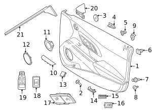 Genuine Toyota Door Trim Panel Clip part# 90118-WA119 for 2020-2024 ...