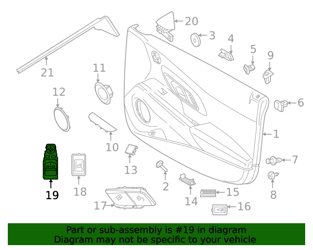 2020-2024 Toyota GR Supra Window Switch 84040-WAA01 | OEM Parts Online