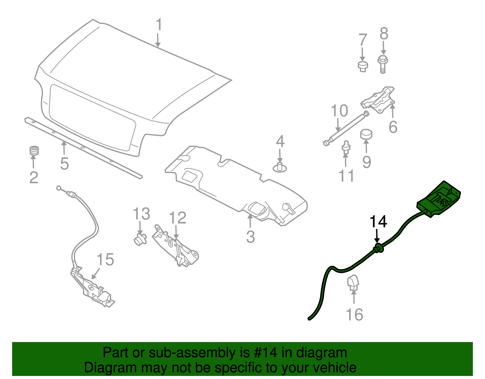 2004-2010 Infiniti QX56 Release Cable 65621-ZR00A | Faulkner Infiniti ...