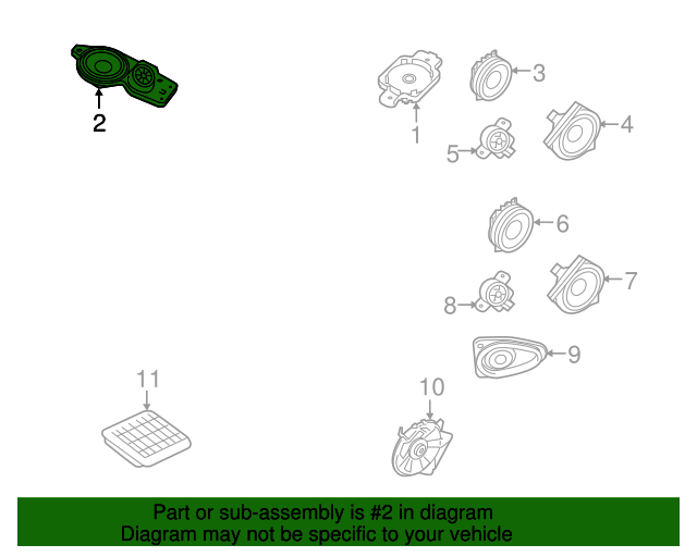 31678732 - Inst Panel Speaker - 2016-2022 Volvo | Volvo OEM Parts Direct