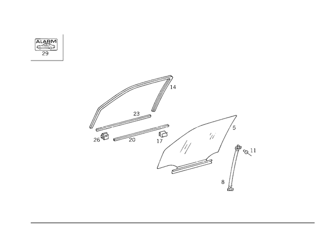 202-725-00-65 - Sealing Rail 1994-2000 Mercedes-Benz | Mercedes-Benz ...