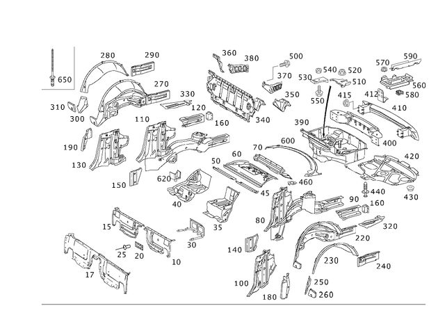 201-990-00-50 - Plastic Nut 1954-2025 Mercedes-Benz | Mercedes-Benz USA ...