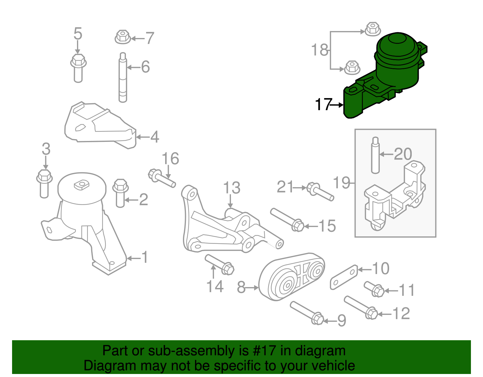 BE5Z-6038-C - Automatic Transmission Mount 2010-2012 Ford | Big 3 Auto ...
