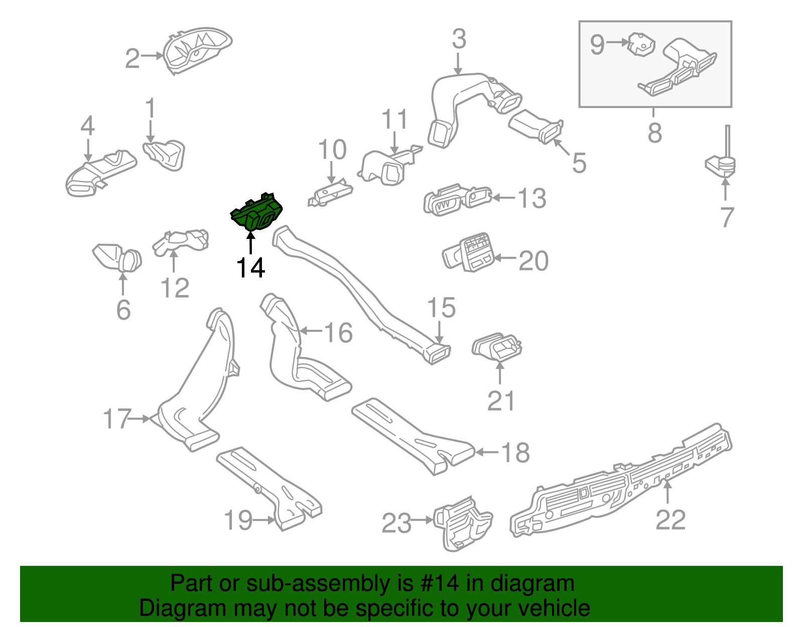 2017-2024 Audi Separator Duct 8W0-819-513 | TascaParts.com