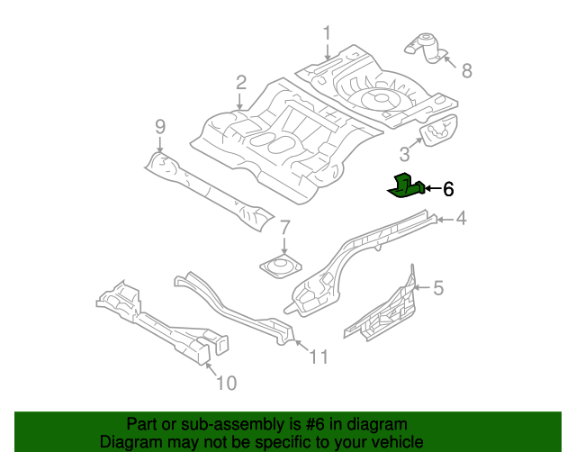 2010-2012 Ford Bumper Bracket 9E5Z-17A750-A | QuirkParts