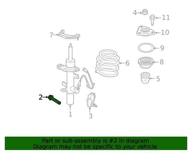 2012-2019 Ford Strut Mount Bolt W715490-S442 | Blue Springs Ford Parts