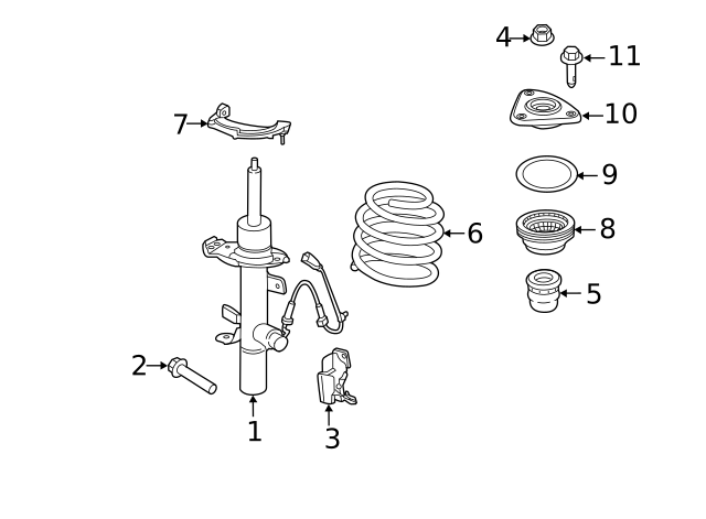 2013-2022 Ford Strut Mount Bolt -W710962-S440 | TascaParts.com