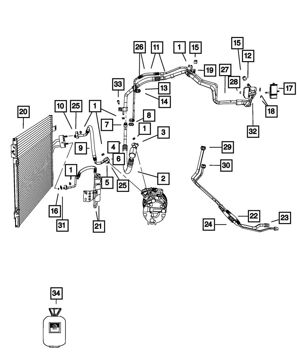 2011-2020 Dodge Journey A/C Suction Line 5058650ae | Retail Performance ...