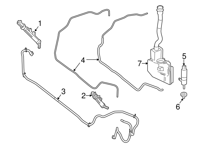 2012-2019 Mercedes-Benz Hose Line 166-860-05-92 | Mercedes-Benz Parts