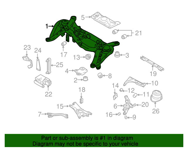 2005-2014 Volvo XC90 Cross-Member 31277892 | OEM Parts Online