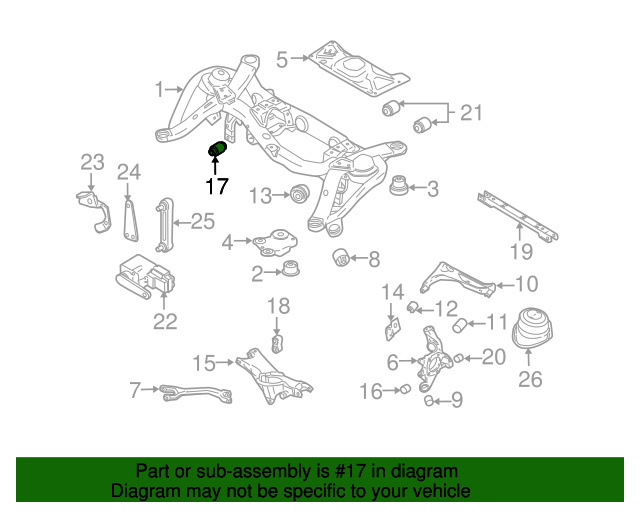 30748889 - Lower Control Arm Inner Bushing - 2001-2014 Volvo | Volvo ...