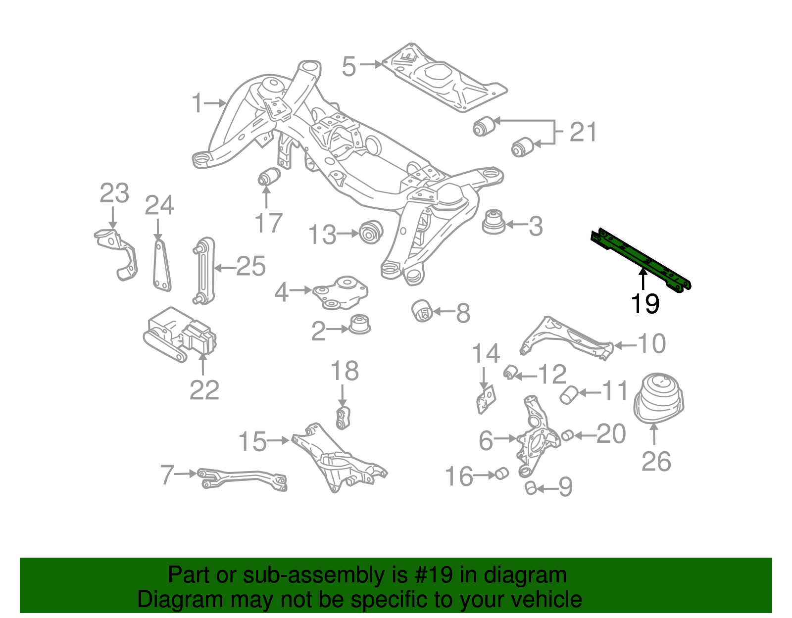 New Genuine Volvo S60 S80 V70 XC70 XC90 Rear Suspension Track Bar Stay ...