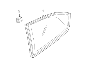 2008-2011 Hyundai Accent Quarter Glass 87810-1E090 | OEM Parts Online