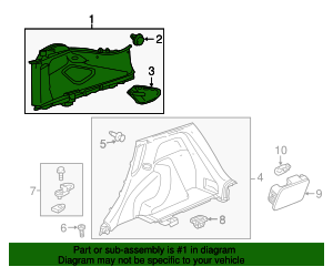 84131-T5R-A21ZA - Garnish Assembly, R Quarter Pillar *NH882L* (Platinum ...