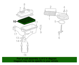 1987-2011 Mopar Air Filter 53004383AB | TascaParts.com
