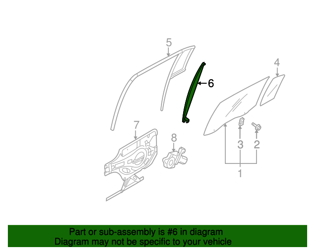 2007-2009 Kia Amanti Division Channel - Driver's Side (LH) 83510-3F000 ...