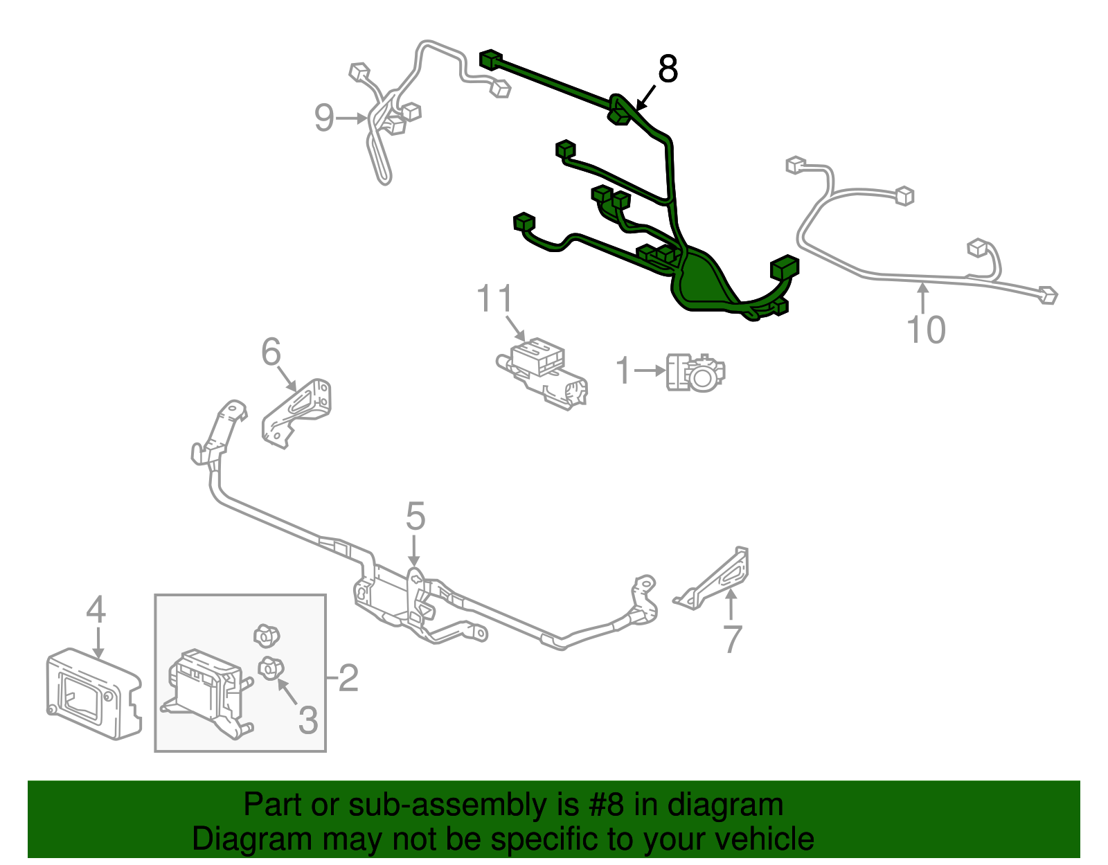 32130-TVA-A00 - Wire Harness Front End - 2018-2020 Honda Accord ...