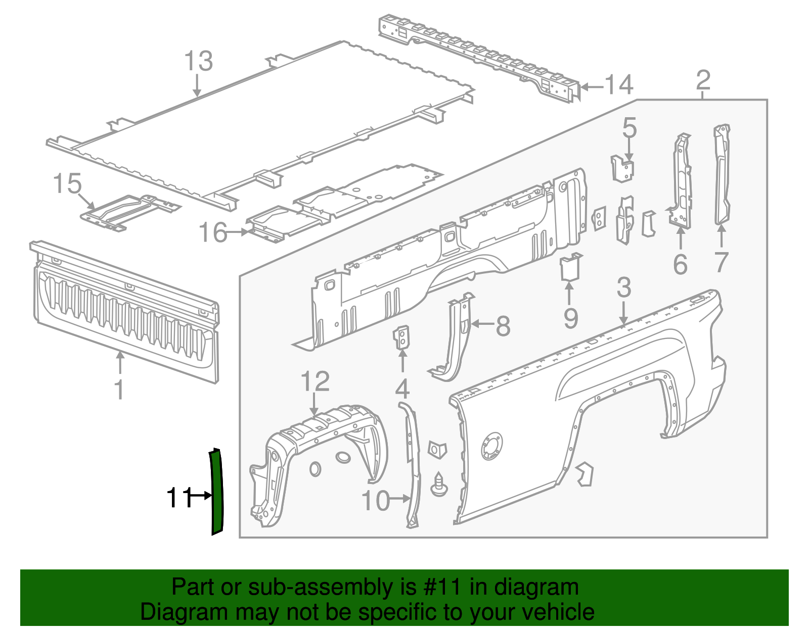 2014-2019 GM Air Deflector 22983161 | Courtesy Parts