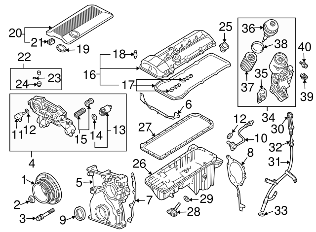 11427519708 - 2004-2005 BMW Oil Filter Housing (11-42-7-519-708) | BMW ...