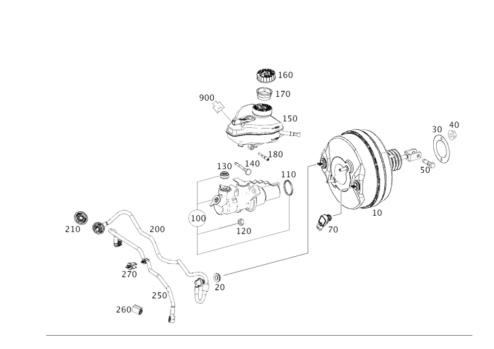 205-430-14-00 - Parts Kit, Brake Booster 2015-2023 Mercedes-Benz ...