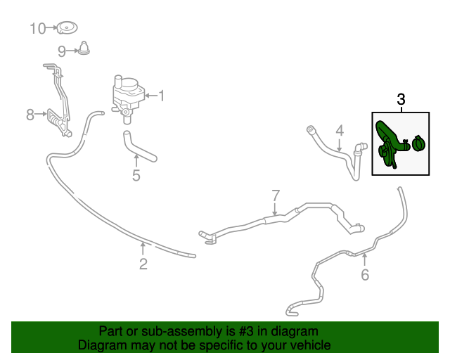 204-830-12-96 - Hose - 2008-2017 Mercedes-Benz | BuyMercedesPartsNow