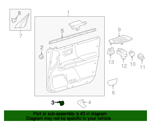 2018-2025 Toyota Door Trim Panel Upper Clip 90467-A0016-C3 | American ...