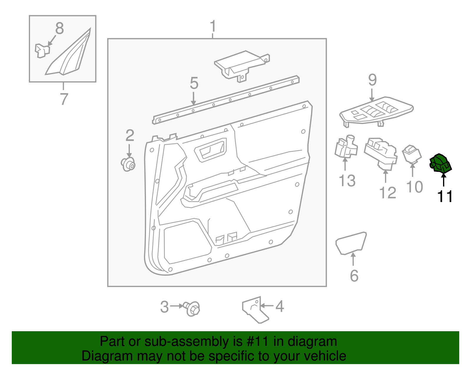 84810-0E040 - Window Switch - 2014-2020 Toyota | Nucar Toyota of North ...