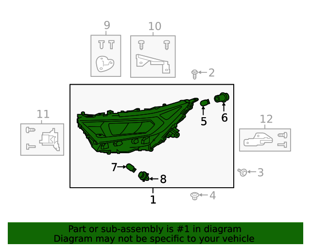 81110-0R152 - Headlamp Assembly - 2019-2021 Toyota | OEM Genuine Toyota ...
