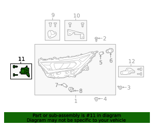 81196-42050 - Retainer, Headlamp Protector, Lower Left - 2019-2023 ...