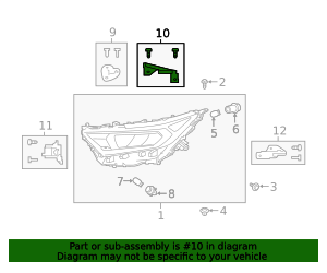 81193-42060 - Retainer, Headlamp Protector, Upper Right No. 2 - 2019 ...
