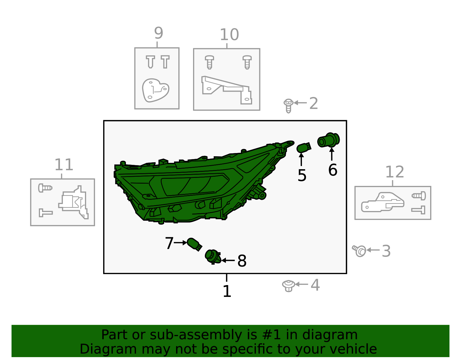 2019-2021 Toyota Headlamp Assembly - DRIVERS SIDE 81150-0R142 | Toyota ...