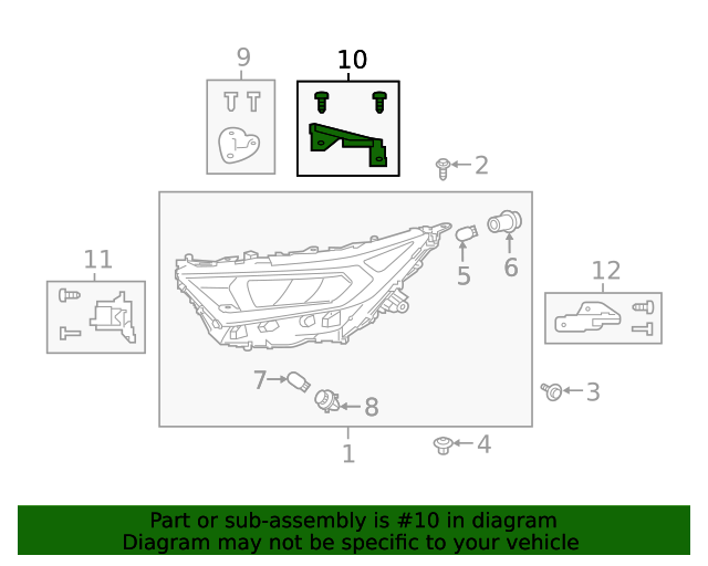 81193-42060 - Retainer, Headlamp Protector, Upper Right No. 2 2019-2023 ...