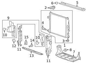 23495077 - Lower Radiator Air Baffle 2016-2023 Chevrolet Camaro ...
