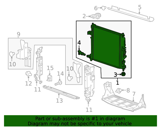 2016-2023 GM Radiator 84947855 | TascaParts.com