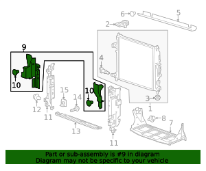 84027004 - Passenger Side Radiator Air Baffle 2016-2023 Chevrolet ...