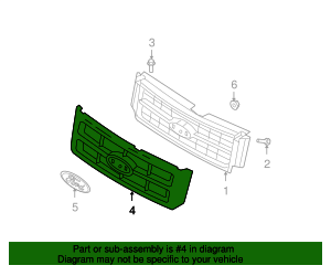 2008-2012 Ford Escape OEM NEW 2008-2012 Ford Escape Grille Radiator ...