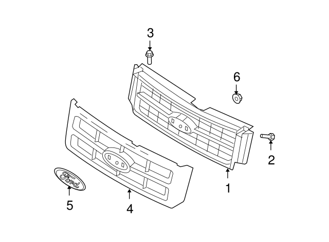 2008-2012 Ford Escape OEM NEW 2008-2012 Ford Escape Grille Radiator ...