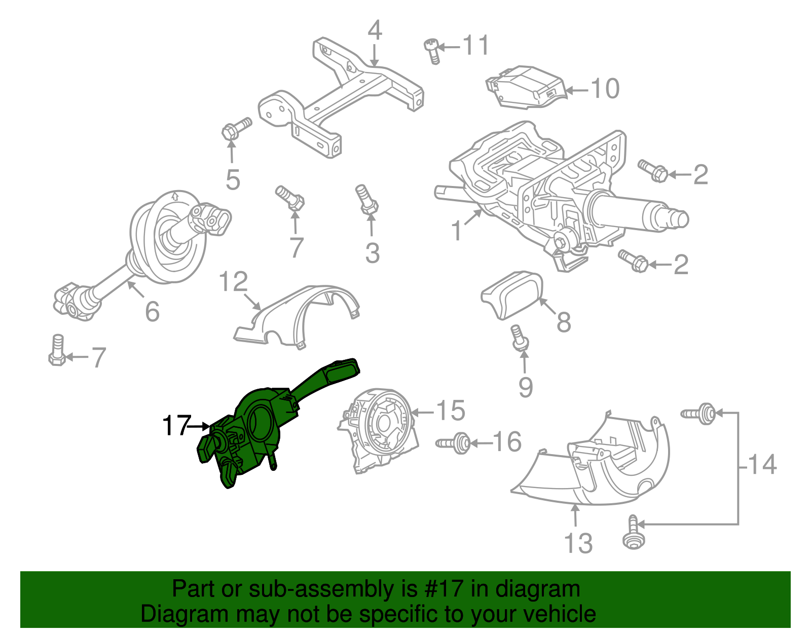 2009-2016 Audi Multi-Function Switch 8K0-953-502-BA-4PK | OEM Parts Online
