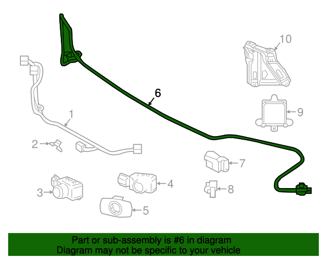 52620-50010 - Sensor For 2018-2024 Lexus | Lexus OE Parts