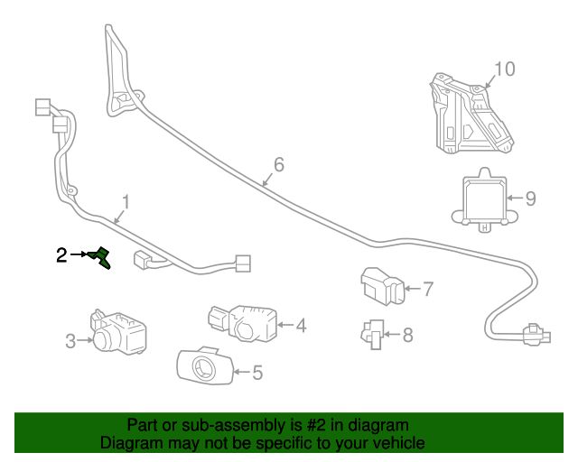 89348-50140 - Sensor Harness Retainer Clip For 2018-2024 Lexus | Lexus ...