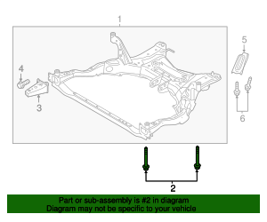 2016-2023 Mazda Engine Cradle Mount Bolt 9YA02A244 | TascaParts.com