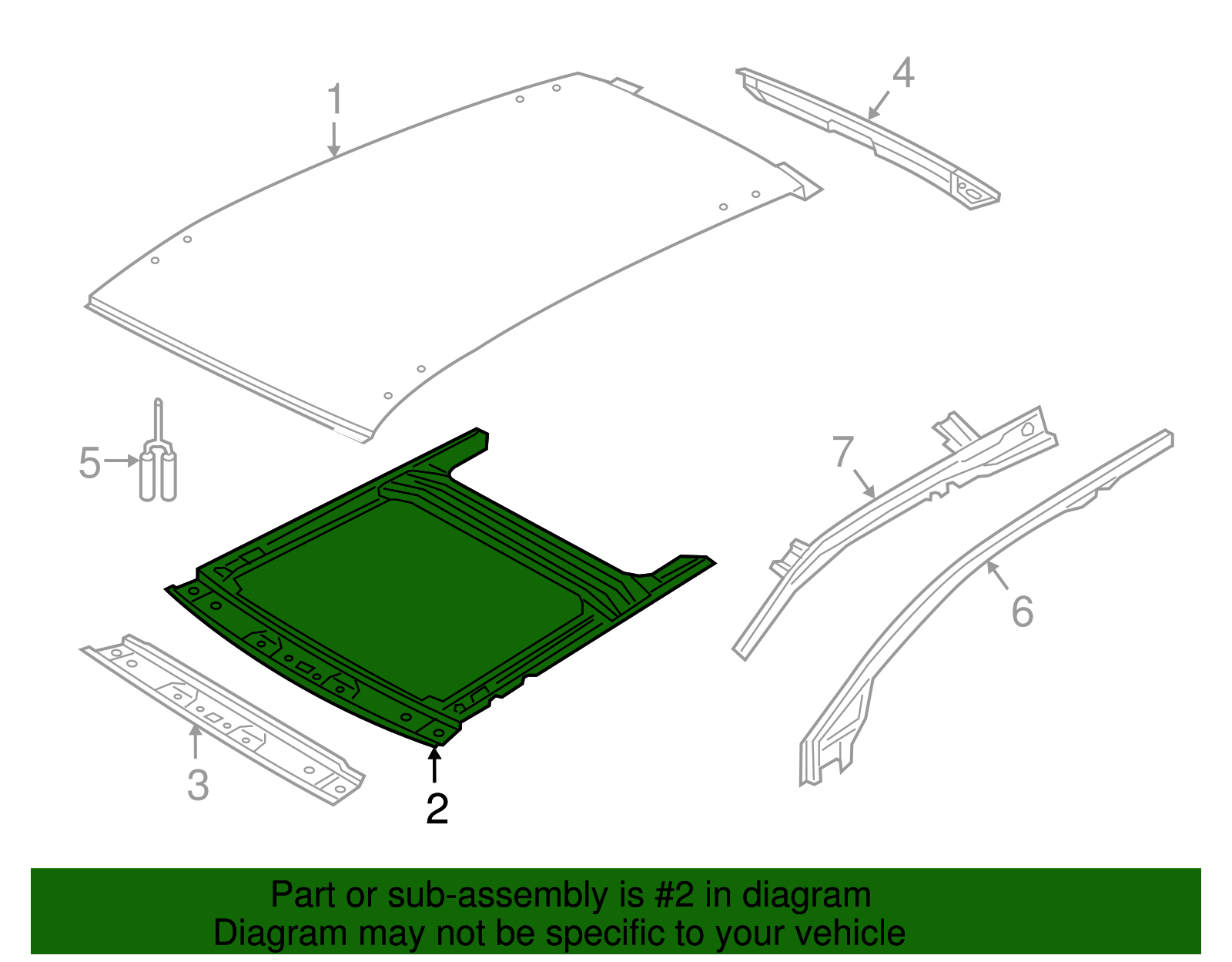 5G9-809-421 - Roof Rail 2015-2019 Volkswagen | Volkswagen Parts Catalog